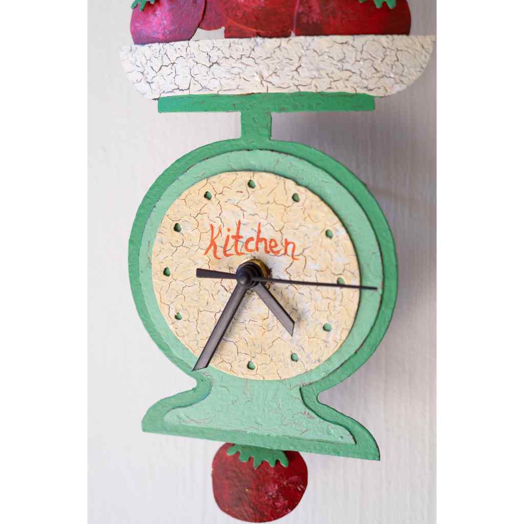 Buy Hand Painted Wall Clock - Tomatoes On A Scale | Great Furniture ...